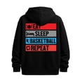 Eat Sleep Basketball Repeat graphic hoodies mens hoodies black Warm and ...