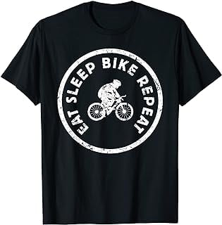 Eat Sleep Bike Repeat Life Cycling Biking Bicycle Rider T-Shirt ...