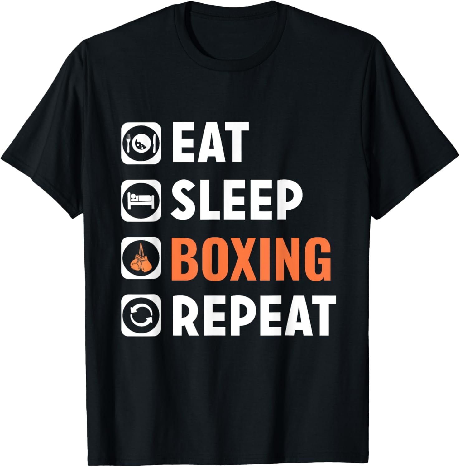 Eat Sleep Boxing Repeat T-Shirt Funny Boxing Sport Lover Tee - Walmart.com