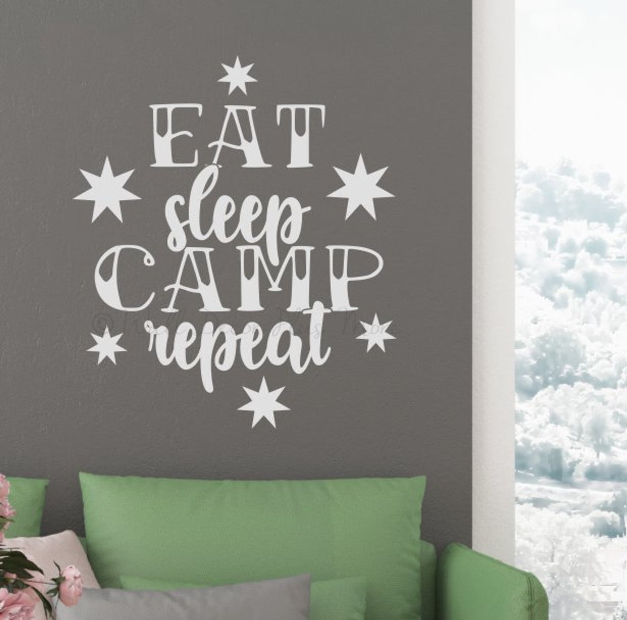 Eat Sleep Camp Repeat RV Decals - Vinyl Camper Decals - Decals for RV ...