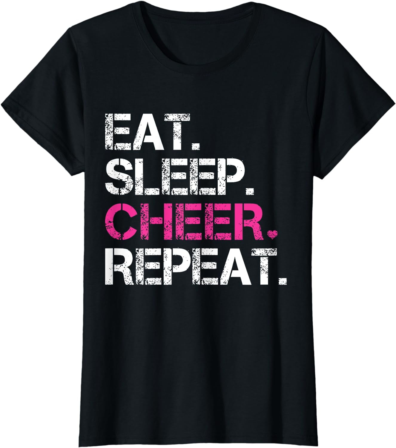 Eat Sleep Cheer Repeat Cheerleading TShirt Cheerleader Gifts T-Shirt ...