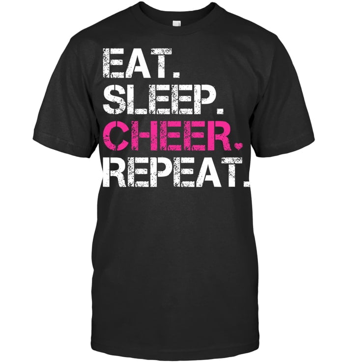 Eat Sleep Cheer Repeat Cheerleading Tshirt Cheerleader Gifts ...