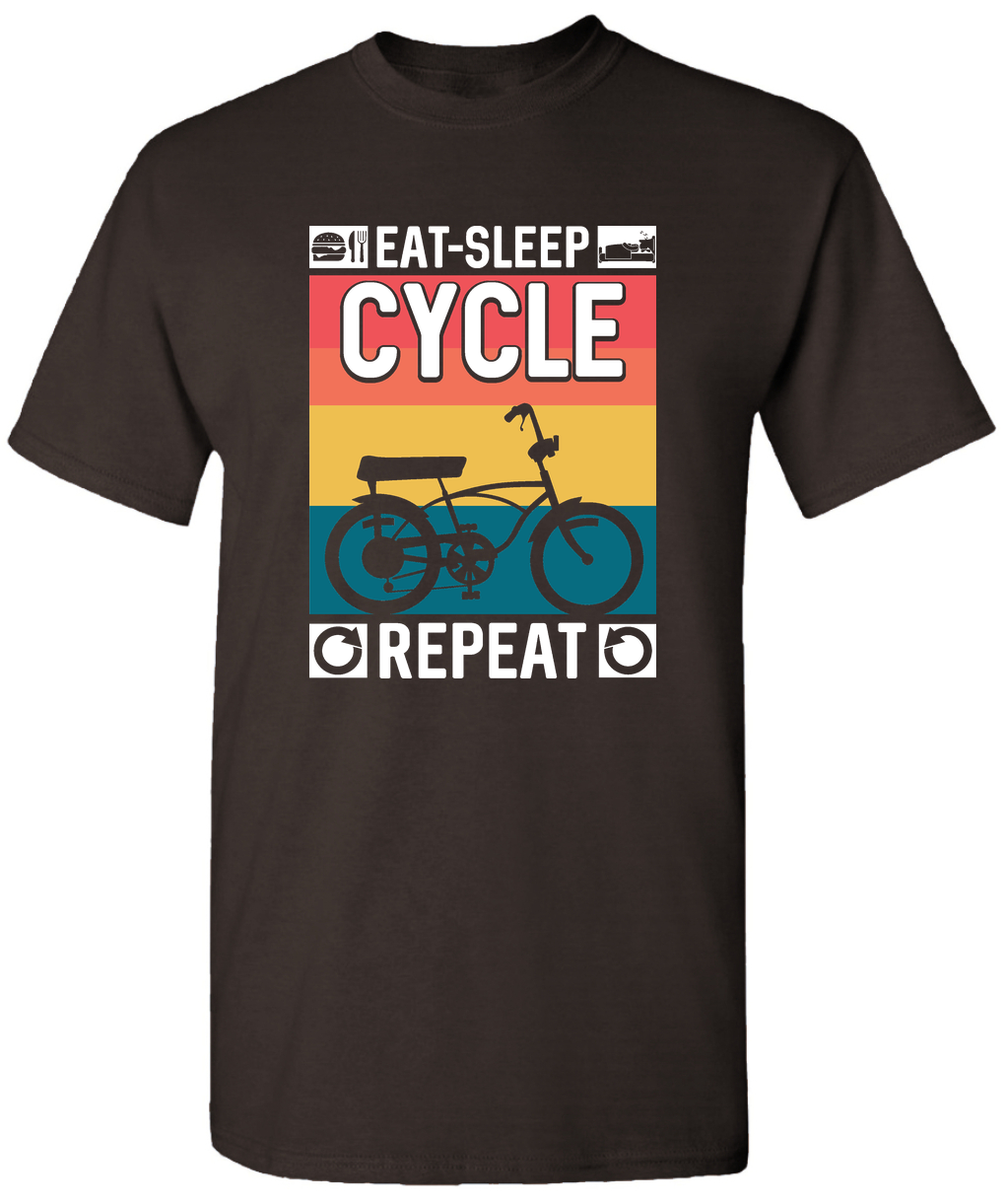 Eat Sleep Cycle Repeat Retro Mtb T-Shirt Designs Eye-Catching Cycling ...
