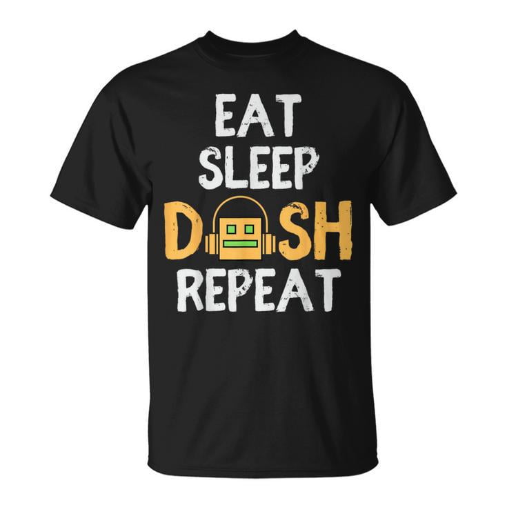Eat Sleep Dash Repeat Video Game Geometry Dash Gamer T-Shirt, Men's ...