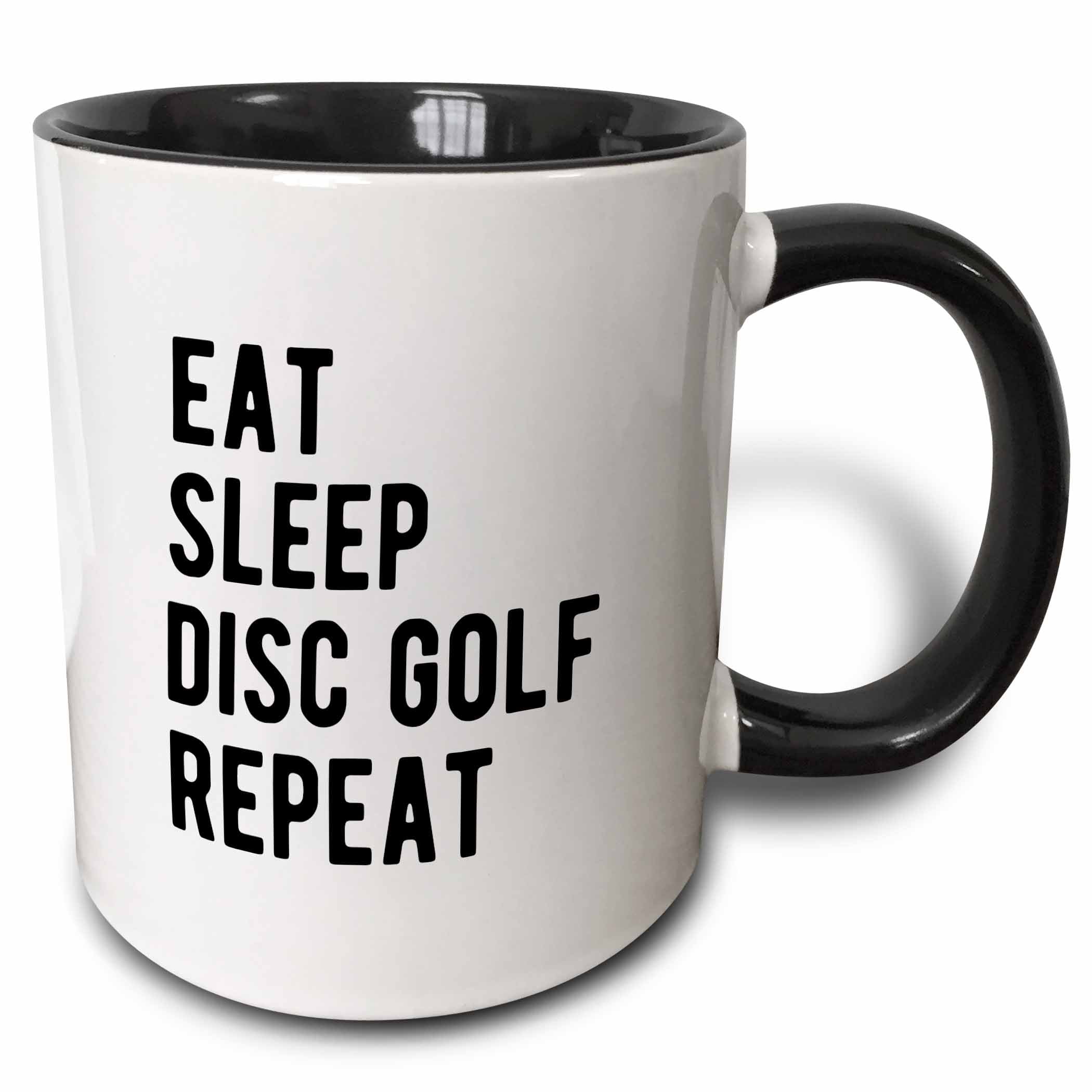 3drose, Eat Sleep Disc Golf Repeat in Bold Black Lettering on White ...