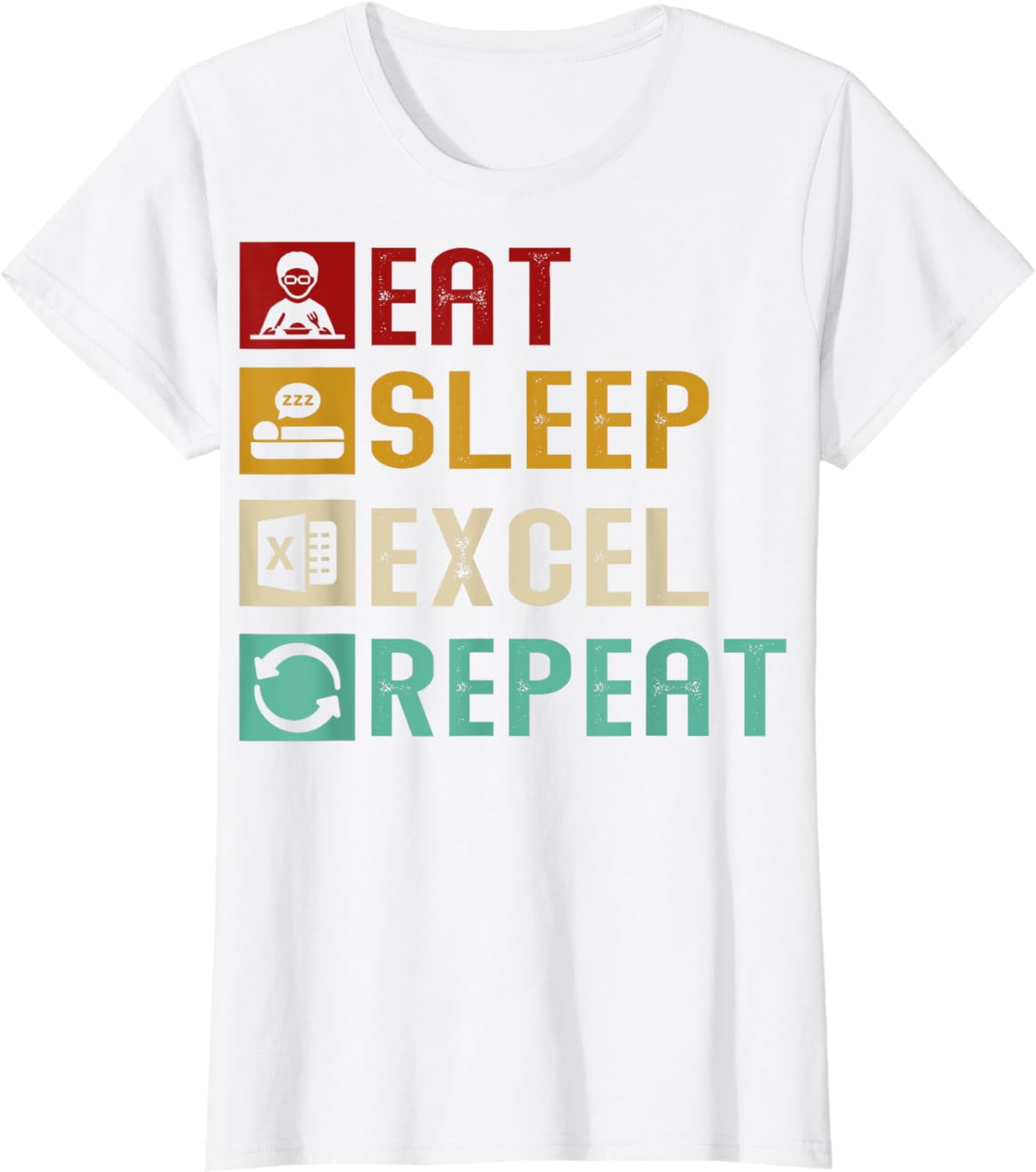 Eat Sleep Excel Repeat Accountant Spreadsheet Unique Gift T-Shirt - Walmart.com