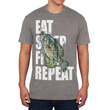 Fishing Eat Sleep Fish Repeat Funny Outdoors Novelty Short Sleeve T ...