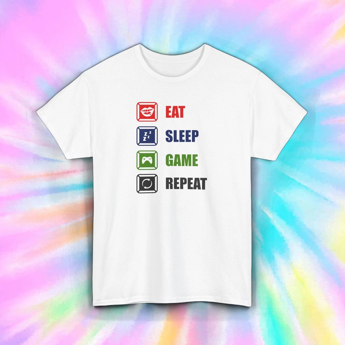 Eat Sleep Game Repeat T-Shirt Funny Gamer Video Game Gift - Walmart.com