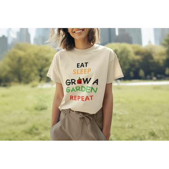 Eat Sleep Garden Tee, Funny Game Eat Sleep Grow A Garden Repeat Gamer Design T-Shirt - Walmart.com