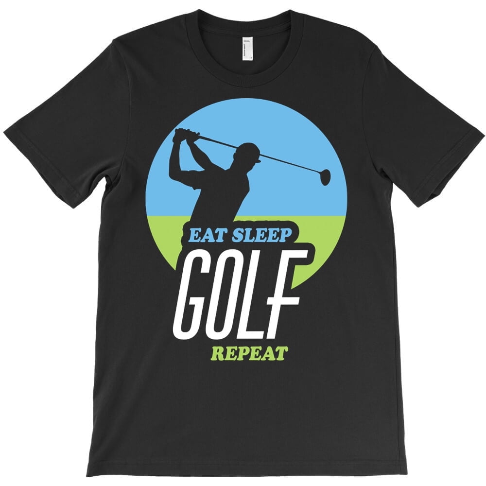 Eat Sleep Golf Repeat Funny Sports Lover Player Caddy Hobby Graphic ...