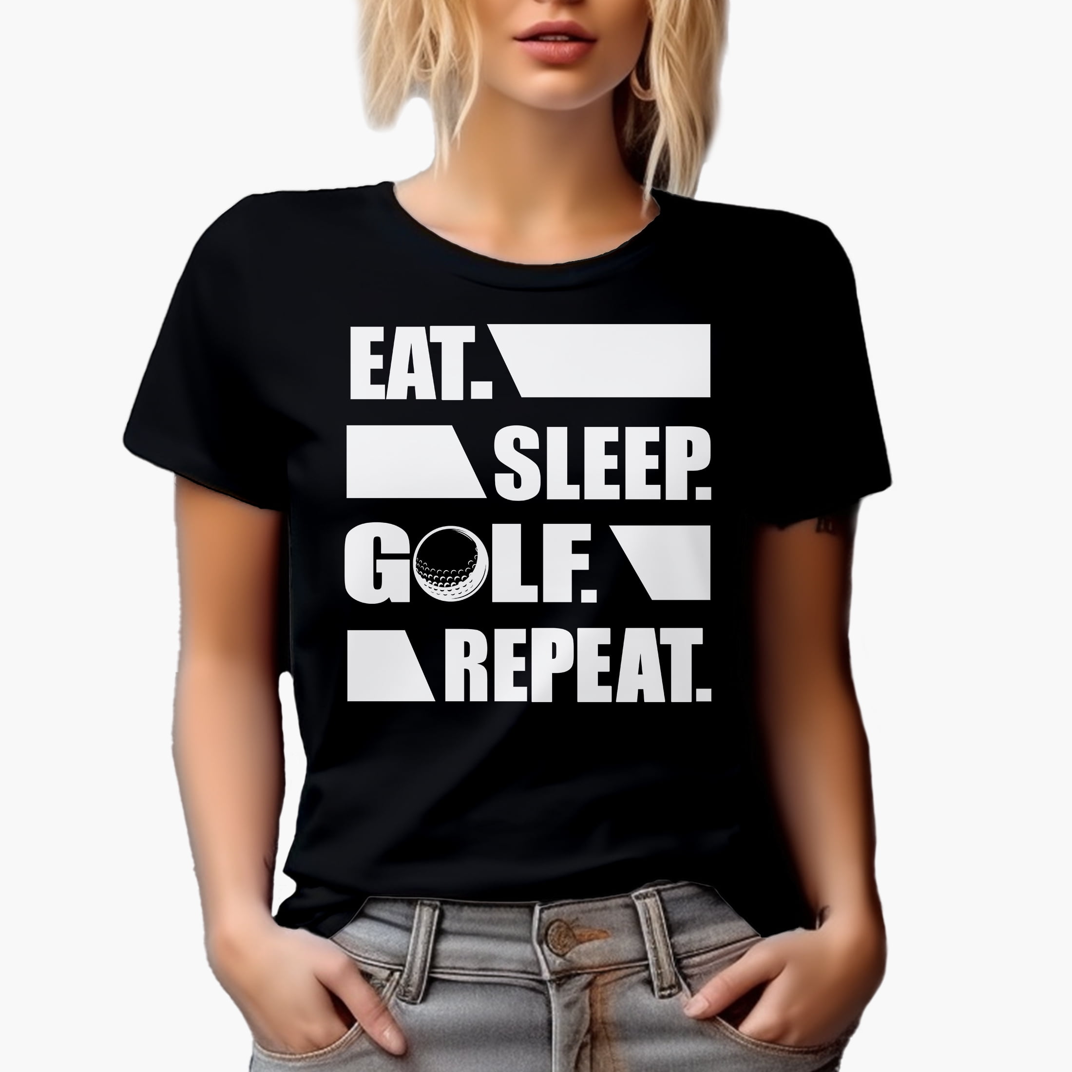 Eat Sleep Golf Repeat with a Ball, Golf Player, Golfing or Golfer ...