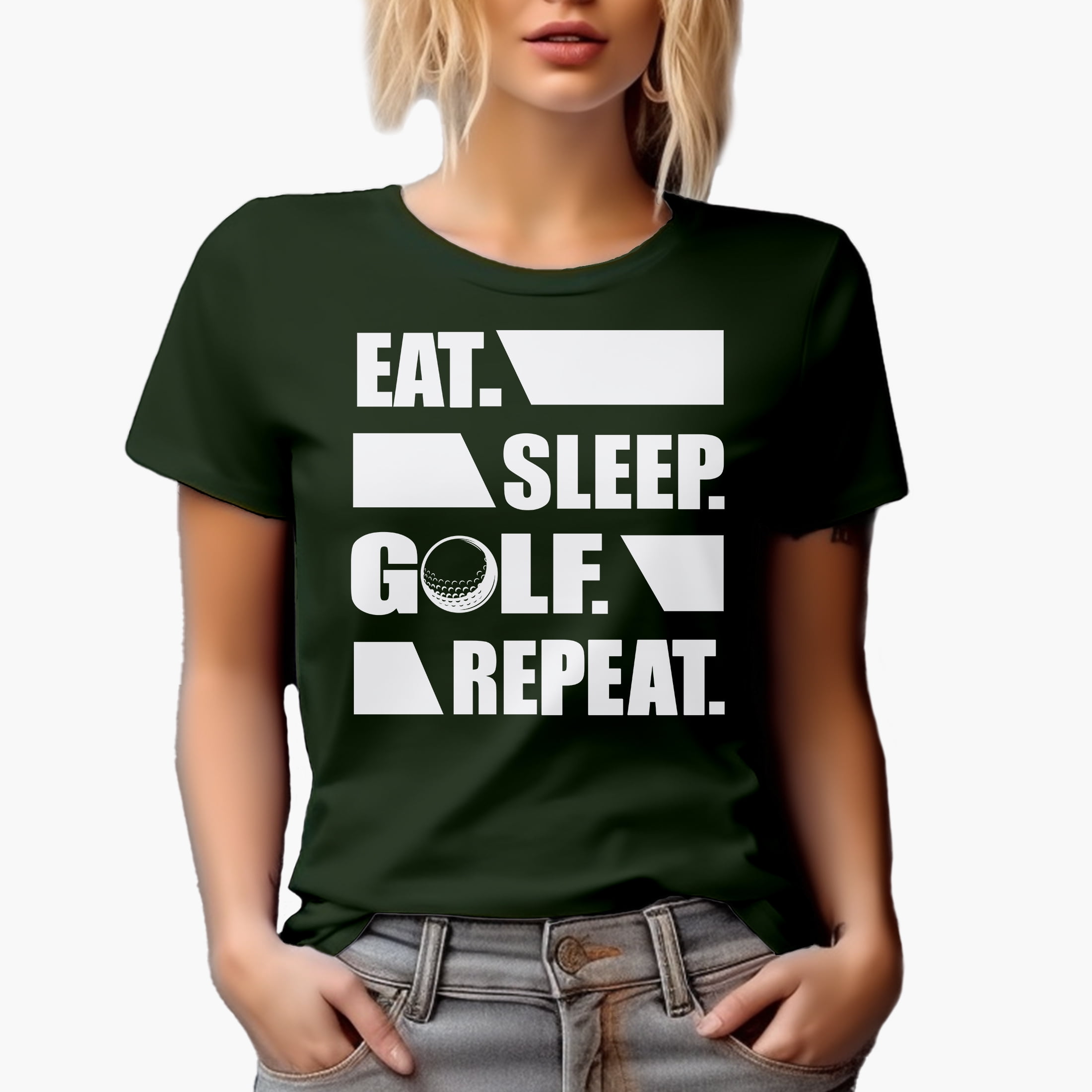 Eat Sleep Golf Repeat with a Ball, Golf Player, Golfing or Golfer ...
