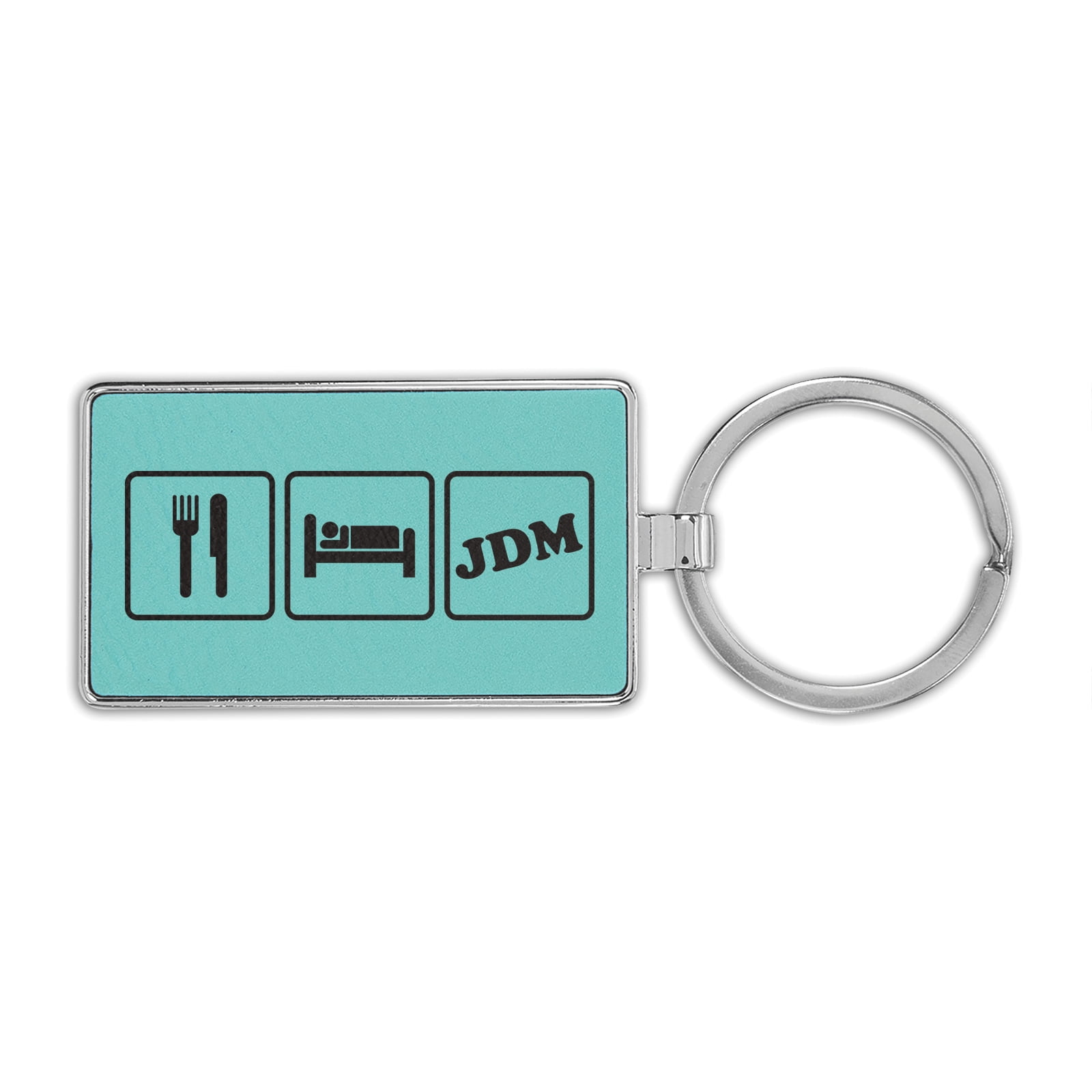 Eat Sleep JDM V4 Premium Leatherette Keychain #1 - Teal - Walmart.com