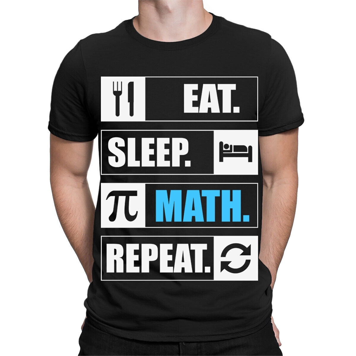 Eat Sleep Math Repeat Funny Student Teacher Gift Mens Womens T-Shirts ...