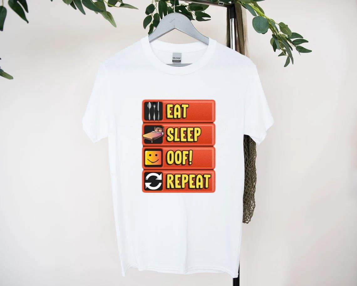 Eat Sleep OOF! Repeat Gamer Noob Meme Humor T-Shirt, for men & women ...