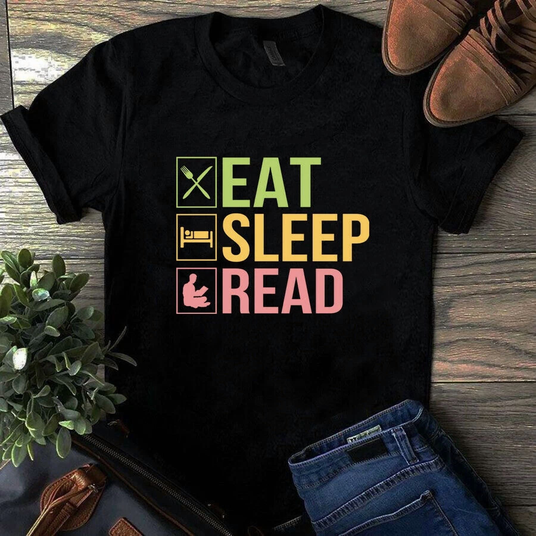 Eat Sleep Read Book Royal Blue/ Black... Tshirt, Vintage T-Shirt - All ...