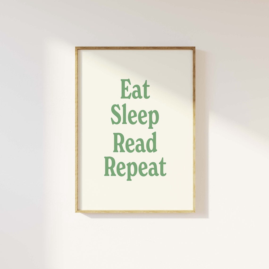 Eat Sleep Read Repeat Poster Cute Library Decor Trendy Reading Book ...