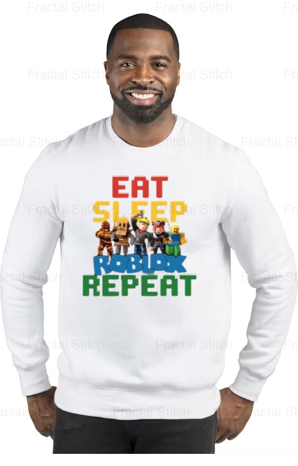 Eat Sleep Roblox Repeat Funny Gamer Gaming Kids Online Game Sweatshirt ...