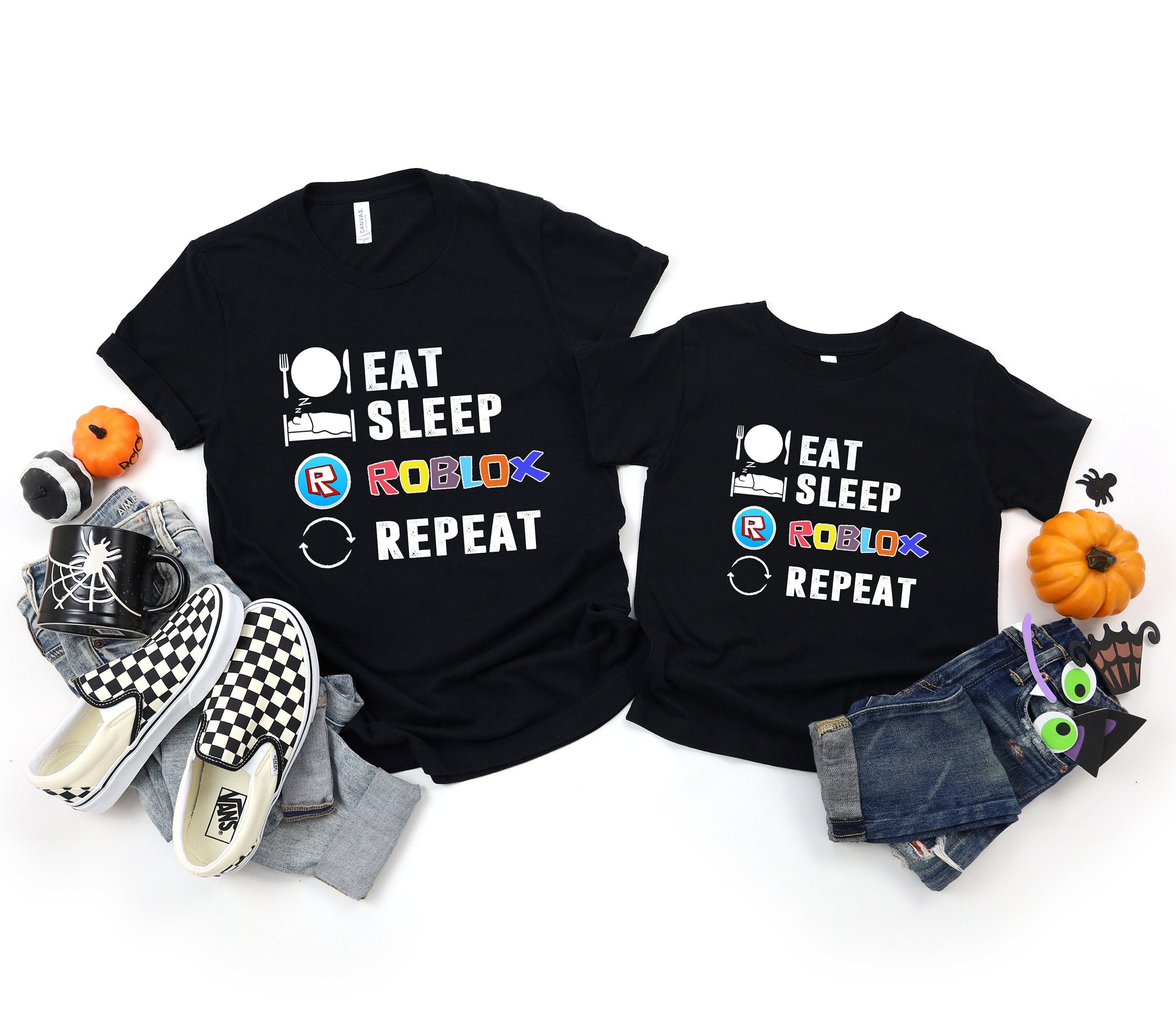 Eat Sleep Roblox Repeat Shirt,Roblox Shirt,Kids Tshirt,Roblox Pieces ...