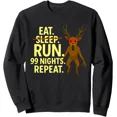 Eat Sleep Run Nights Repeat Deer Meme Gamer Humor Creative Playful ...