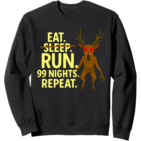 Eat Sleep Run Nights Repeat Deer Meme Gamer Humor Creative Playful ...