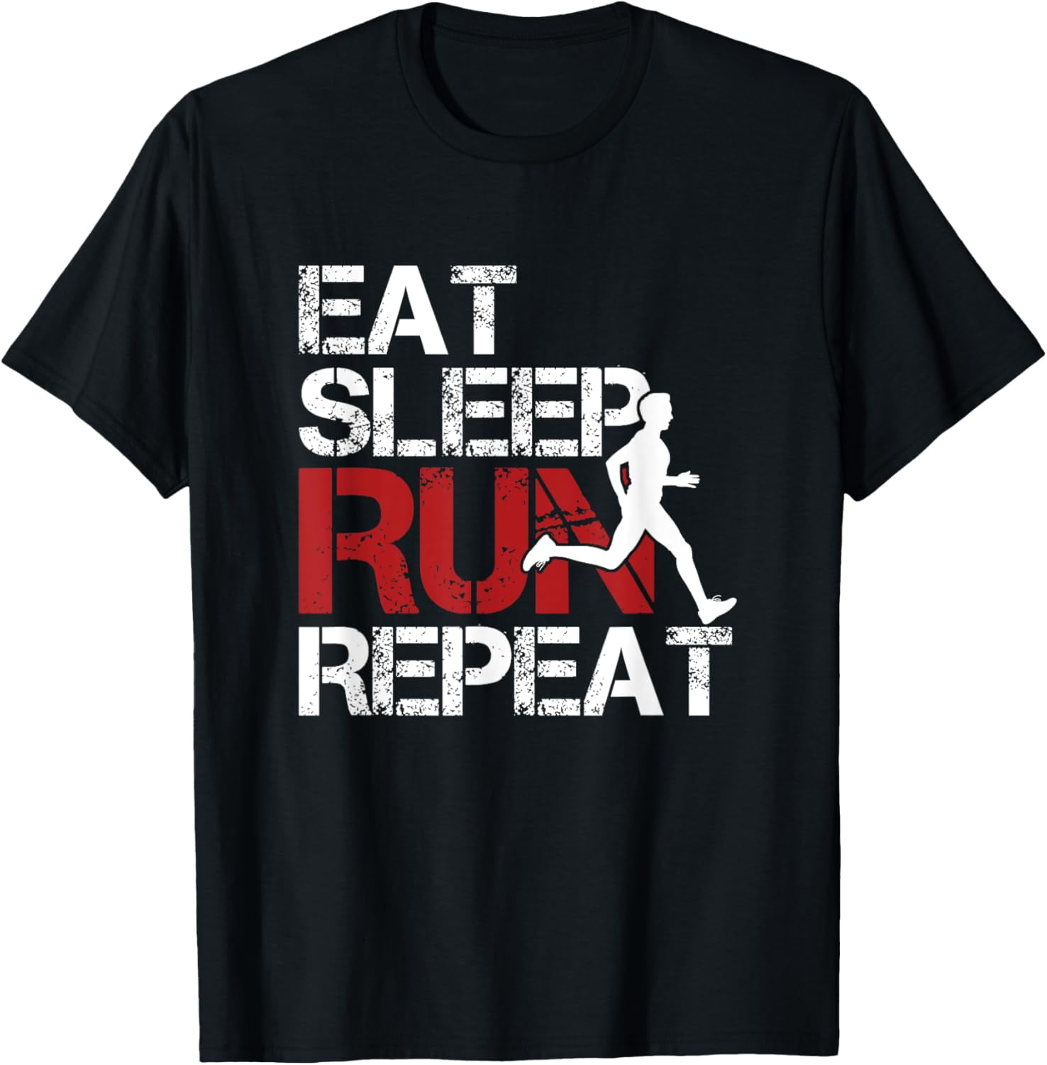 Eat Sleep Run Repeat Track & Field Running T-Shirt T-Shirt - Walmart.com