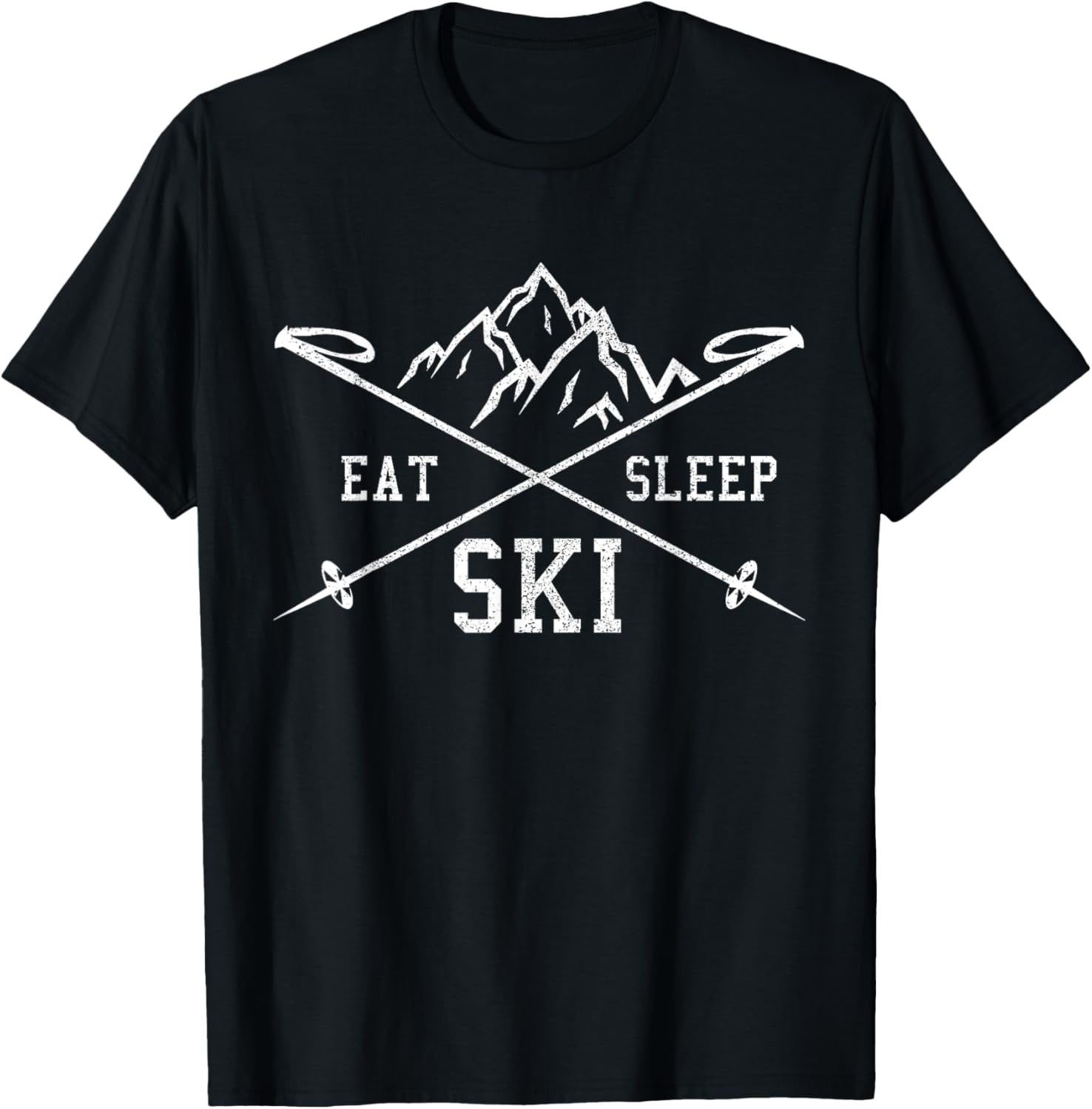 Eat Sleep Ski Repeat - Skiing Mountains Winter Sports Gift T-Shirt ...