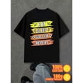 Eat Sleep Soccer Repeat men black 180G 100% Cotton Daily and weekend ...