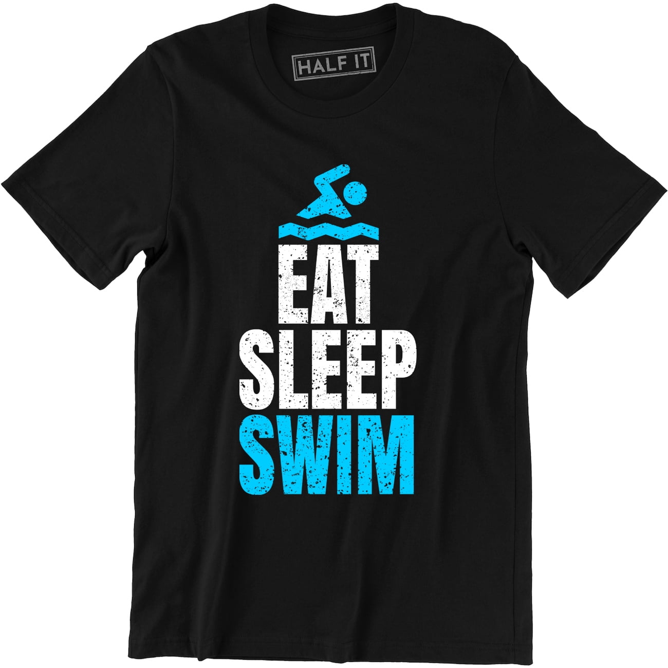 Eat Sleep Swim - Present Diver Swimmers Swimming Men's T-Shirt ...