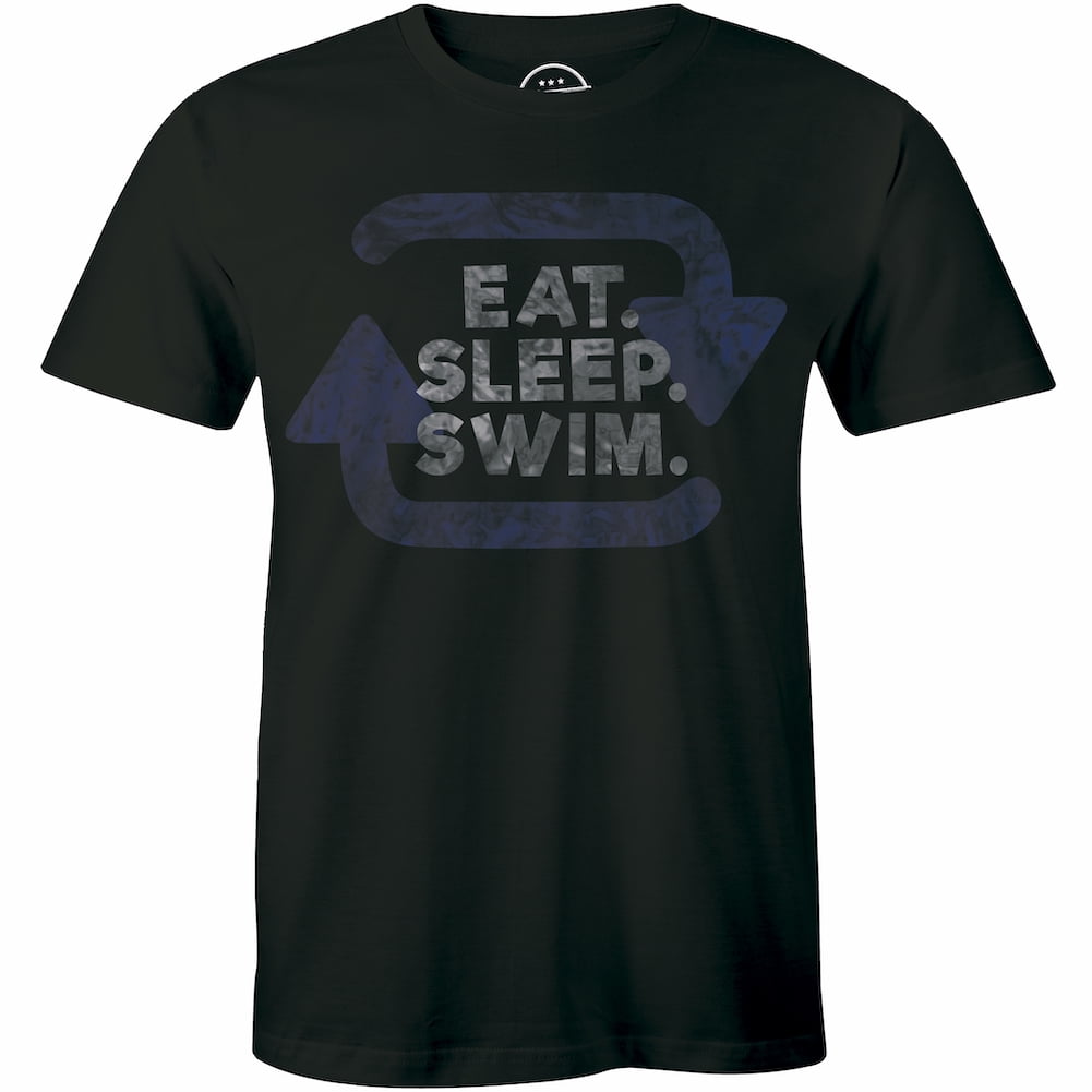 Eat. Sleep. Swim. Repeat. Swimming Pool Freestyle Men Summer Vacation T ...