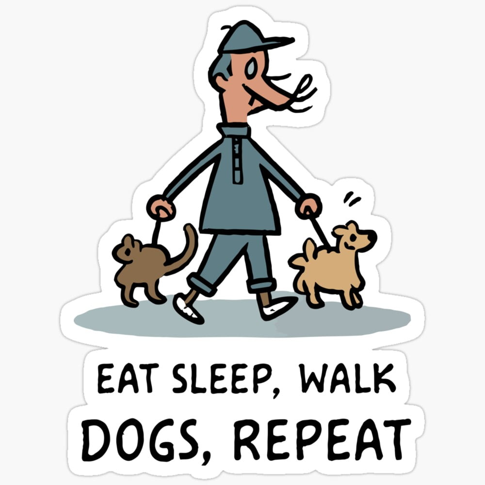 Eat Sleep Walk Dogs Repeat Stickerphone Decal Water Bottle Stickers ...
