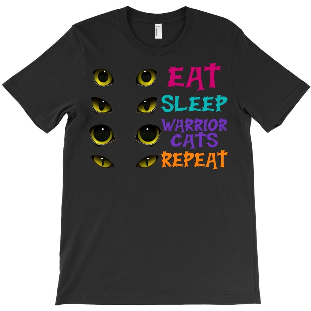 Eat Sleep Warrior Cats Repeat Funny Book Series Cat Lover Graphic ...