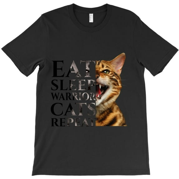 Eat Sleep Warrior Cats Repeat Funny Book Series Cat Lover Graphic ...