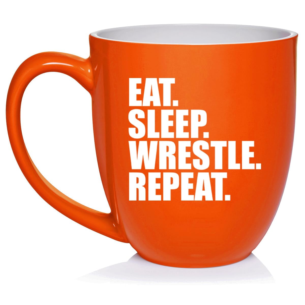 Eat Sleep Wrestle Repeat Ceramic Coffee Mug Tea Cup T For Her Him