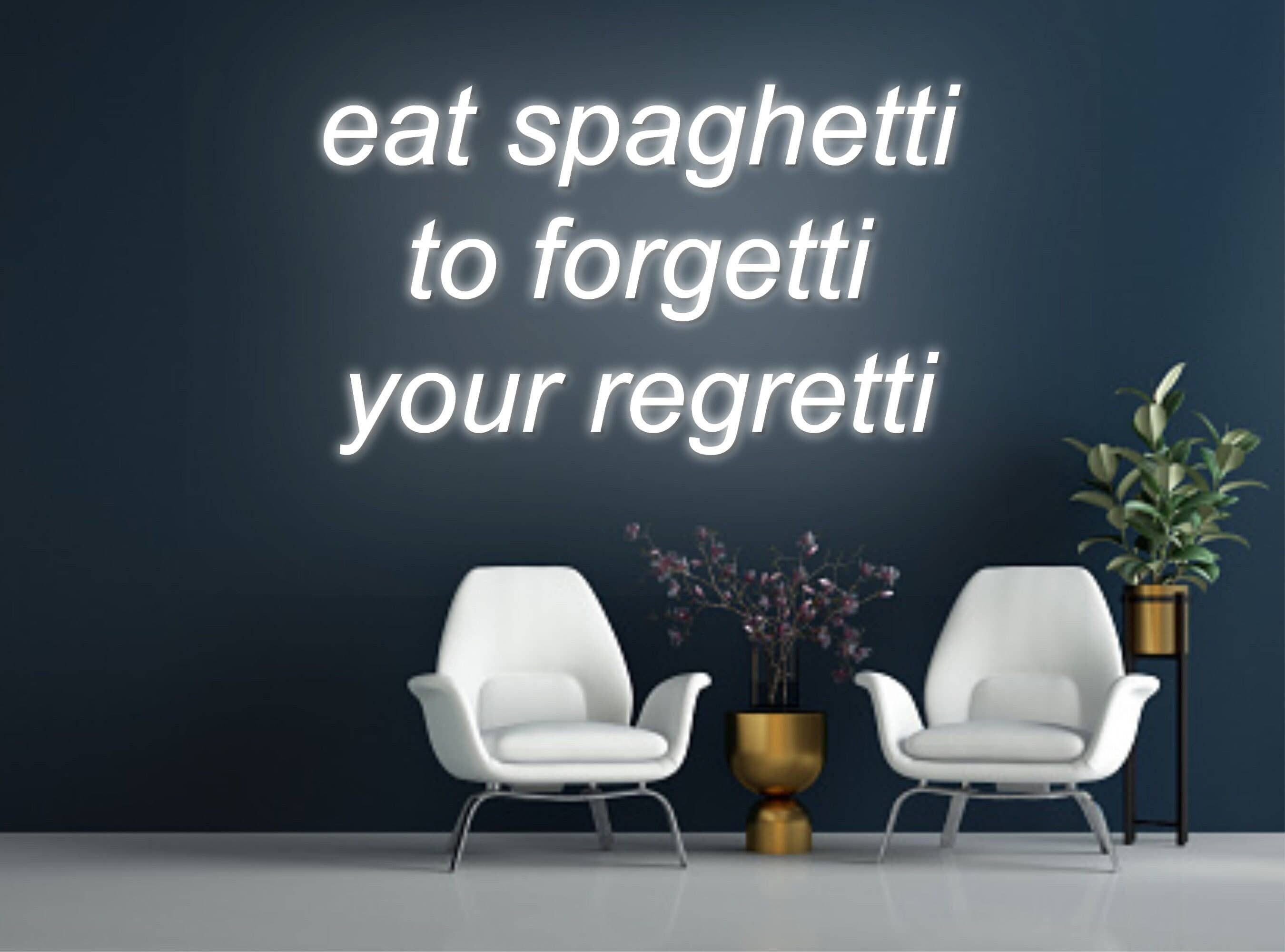 Eat Spaghetti Neon Sign, Spaghetti Restaurant Wall Décor - Walmart.com
