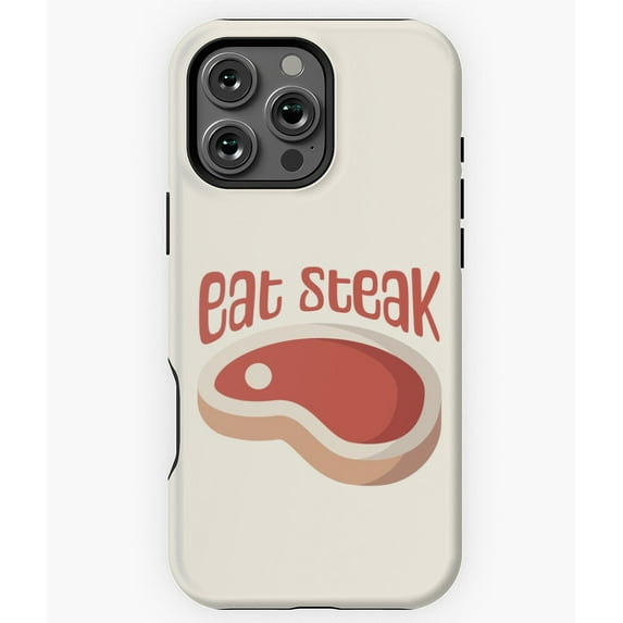 Eat Steak Eat More Steak Funny Meat Phone Case for iPhone 16 15 14 13 ...