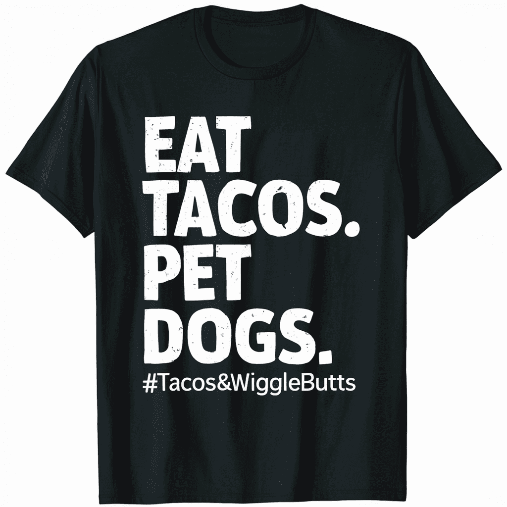 Eat Tacos. Pet Dogs Tacos And Wigglebutts T-Shirt - Walmart.com