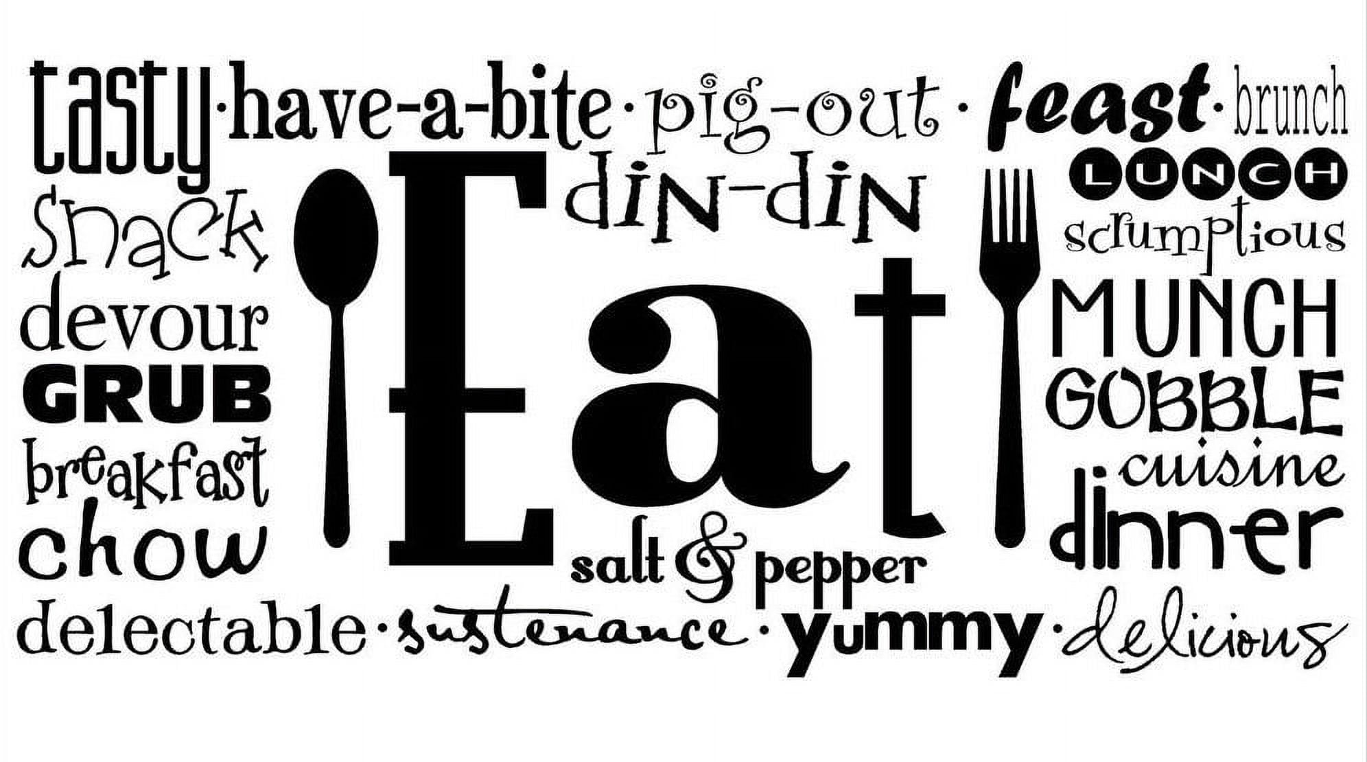 Eat collage Kitchen Dining Room Wall Art Decal Quote Words Lettering ...