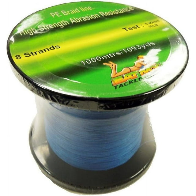 EatMyTackle PE Braided 8 Strand Fishing Line - Marine Blue, 1000 Meters ...