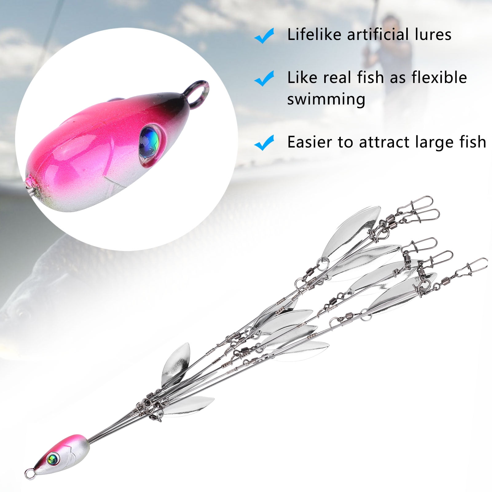 Eatbuy Alabama Umbrella Rig, 12 Bladed Fishing Lure Fishing Multi?Lure ...