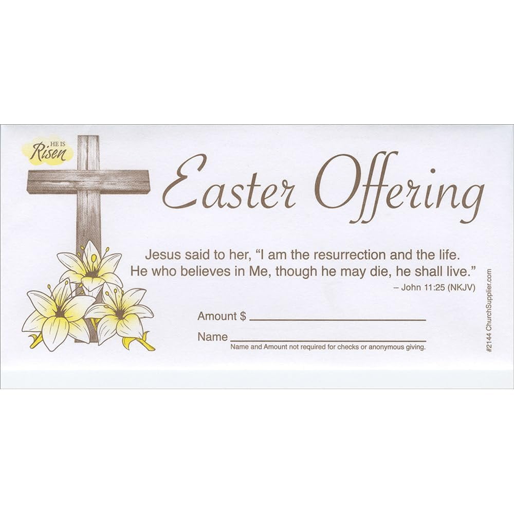Easter Lent Offering Envelopes Church Pew Pkg of 200 - Walmart.com