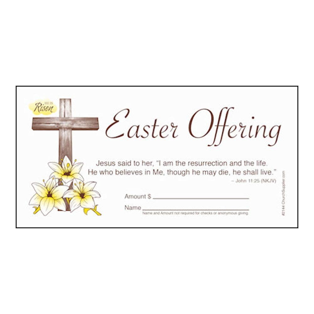 Eater Lent Offering Church Pew Envelopes Pkg of 200 - Walmart.com