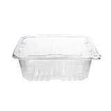 Eatery Essentials 64 oz Hinged Lid Tamper Evident Container, RPET, Clear | 134/Case - Walmart.com