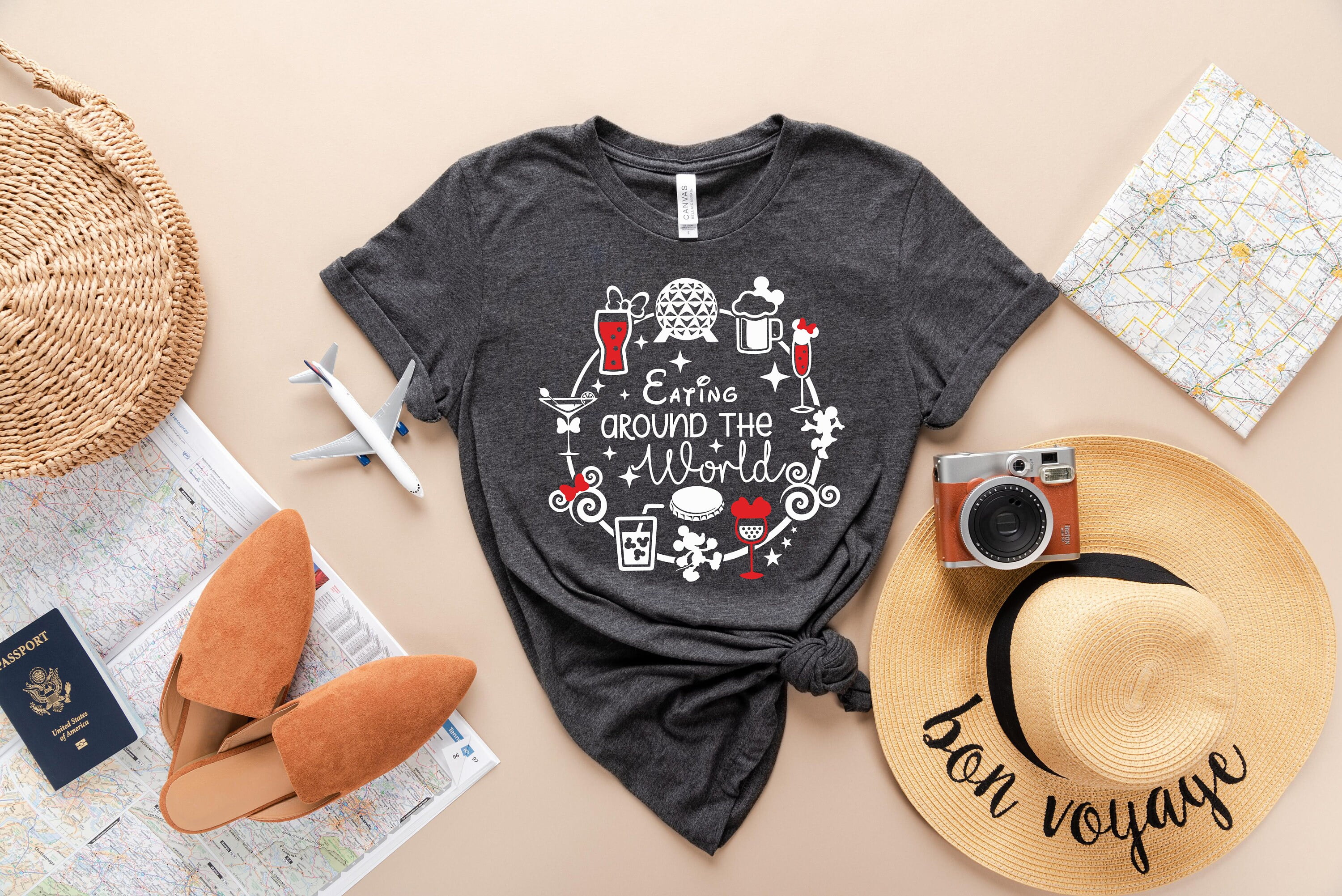 Eating Around The World Shirt Vacation T-Shirt World Family Vacation T ...