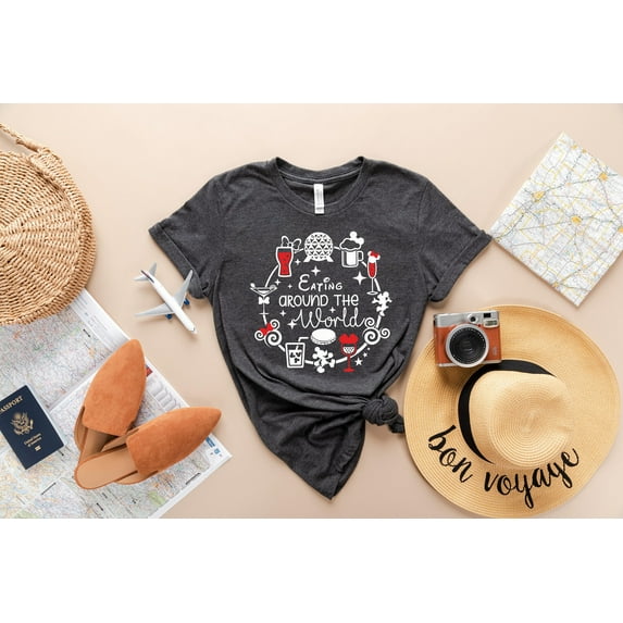 Eating Around The World Shirt Vacation T-Shirt World Family Vacation T ...