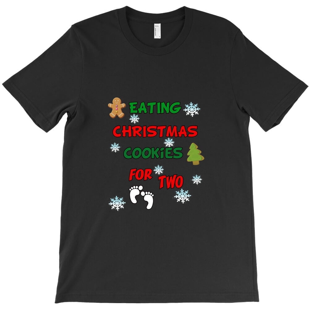 Eating Christmas Cookies For Two Funny Holiday Pregnancy Announcement ...