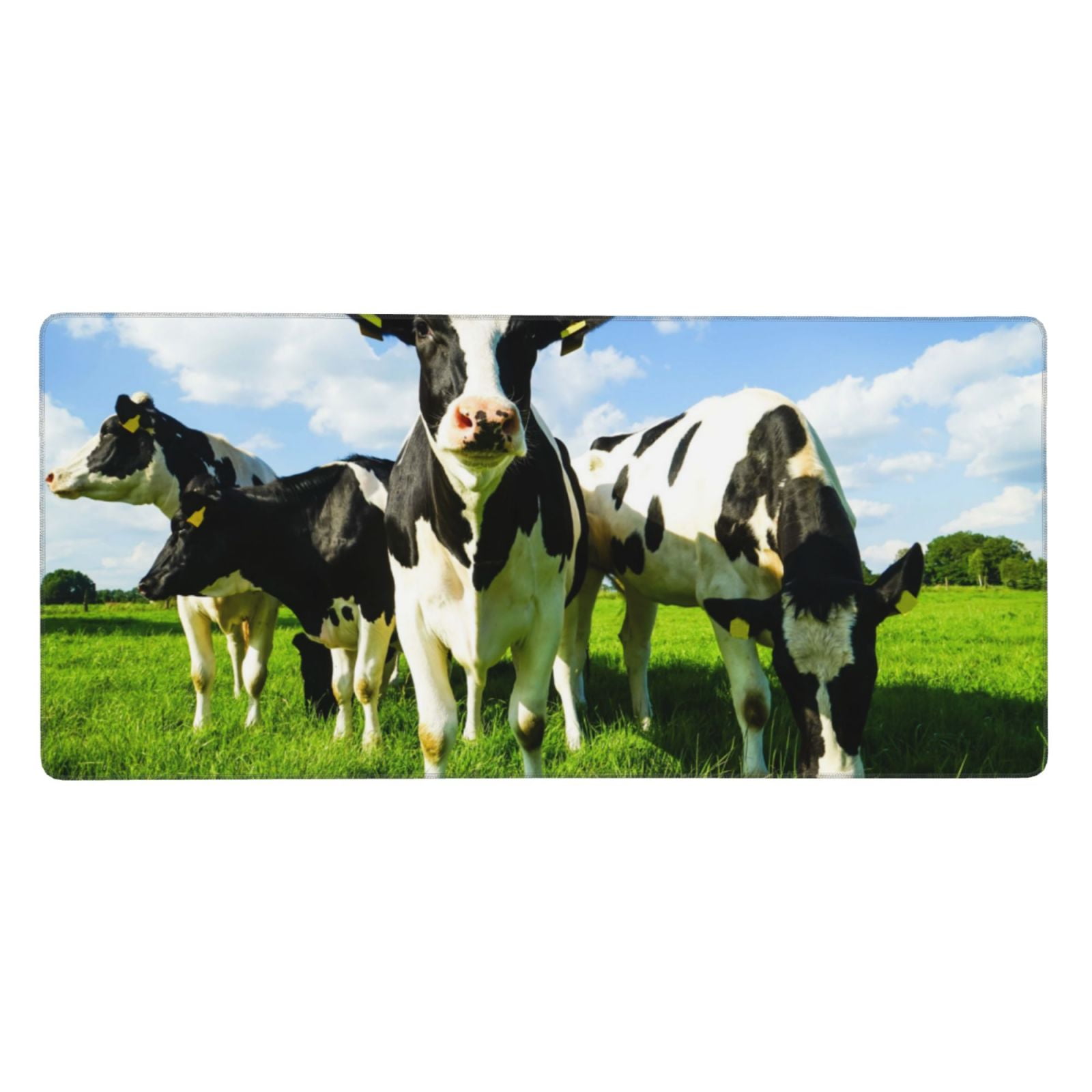 Eating Cows On Summer Pasture Mousepad Large Mouse Pad Desk Pad ...