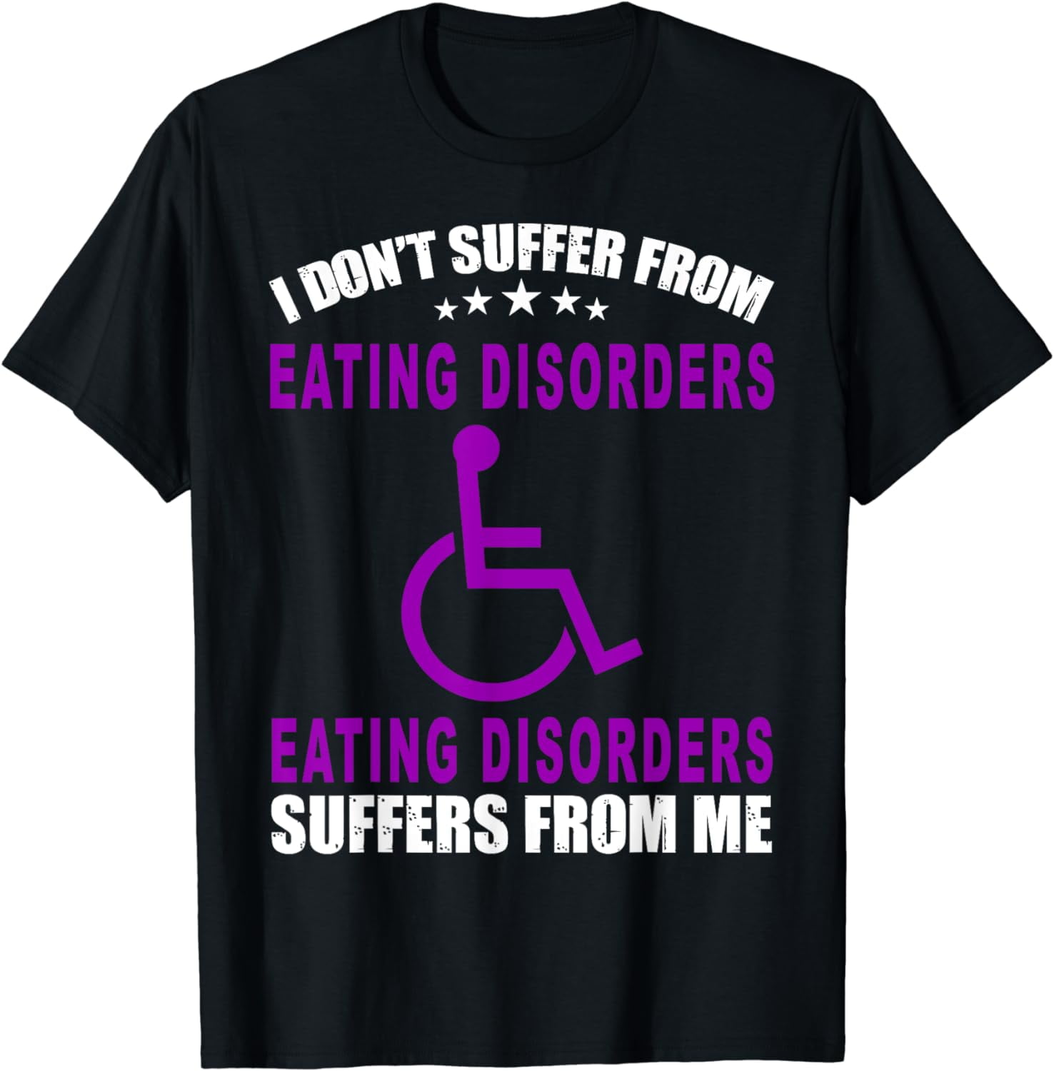 Eating Disorders Awareness Purple Ribbon Support T-Shirt - Walmart.com
