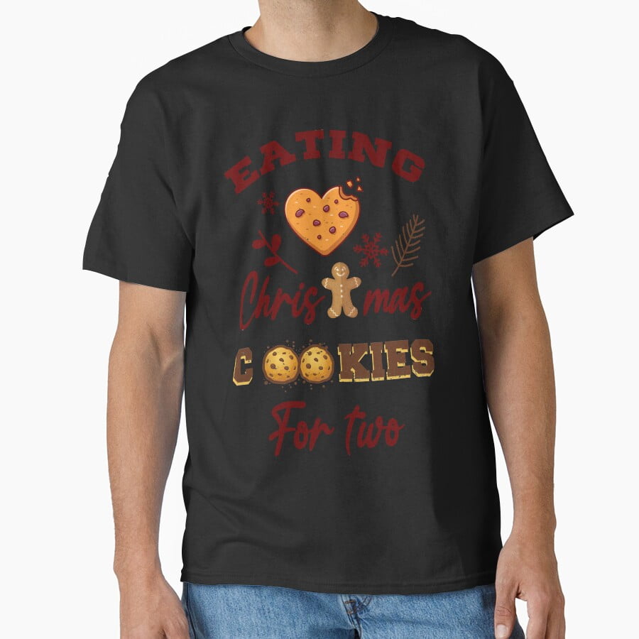 Eating Holiday Cookies For Two Maternity Christmas Unisex T-Shirt, up ...