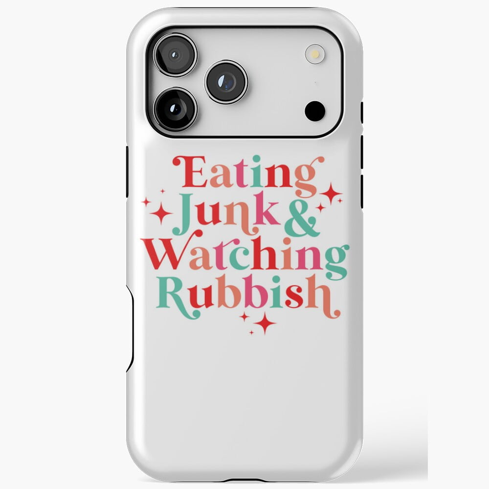 Eating Junk Watching Rubbish Case for iPhone 11 12 13 14 15 16 17 Pro ...